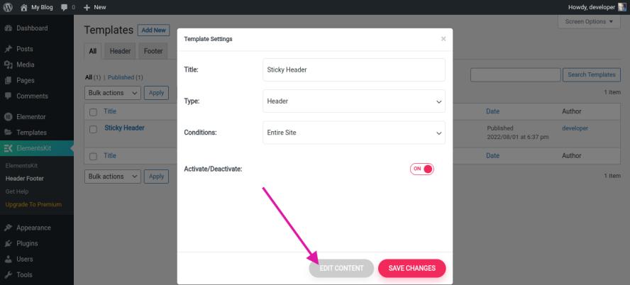 How to Create the Elementor Sticky Header (Free Version)