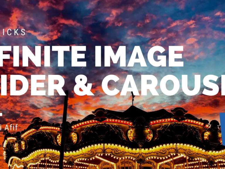 How to create an infinite image slider using CSS