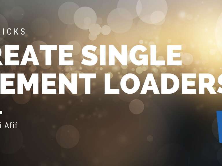 How to create a CSS-only loader with one element